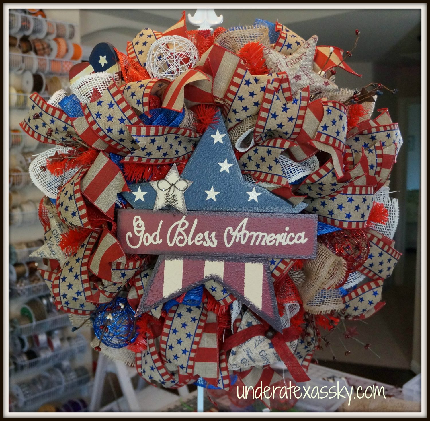 Patriotic Wreath Tutorial - Under a Texas Sky