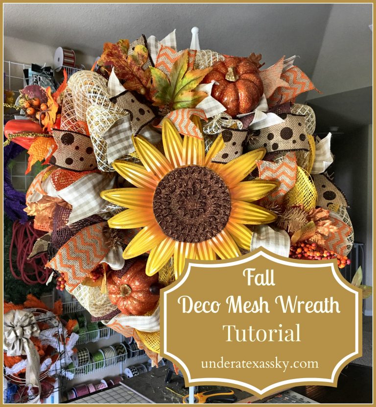Fall Deco Mesh Wreath Tutorial - Under a Texas Sky