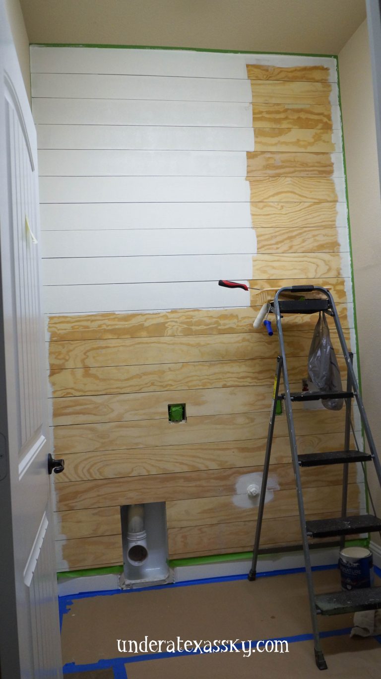 Faux Shiplap Installation - Under a Texas Sky