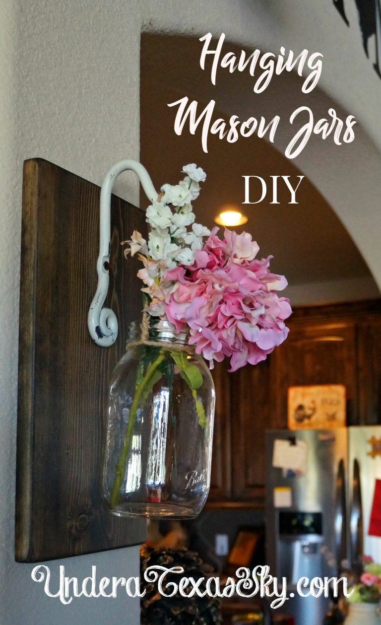 Hanging Mason Jar DIY - Under a Texas Sky