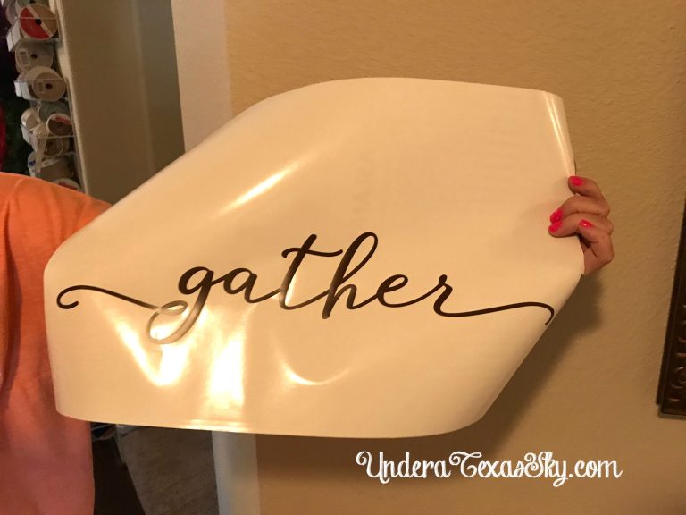 “Gather” Wood Sign DIY - Under a Texas Sky