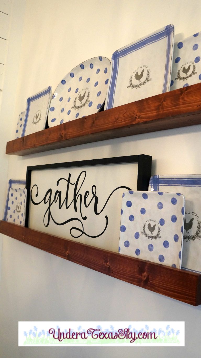 Plate Ledge Shelf Tutorial - Under a Texas Sky