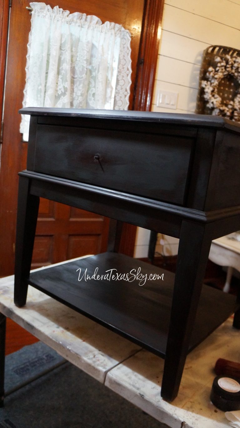 Painted Side Table - Under a Texas Sky